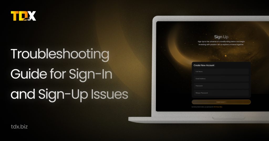 Troubleshooting Guide for Sign-In and Sign-Up Issues - TDX